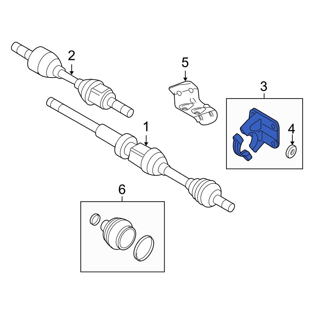 Volvo OE 31367476 - Front CV Axle Shaft Carrier Bearing Bracket