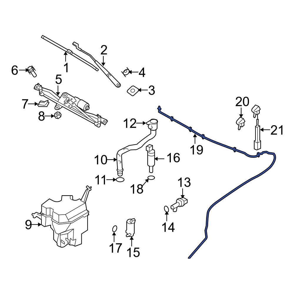Volvo OE 30655069 - Front Windshield Washer Hose