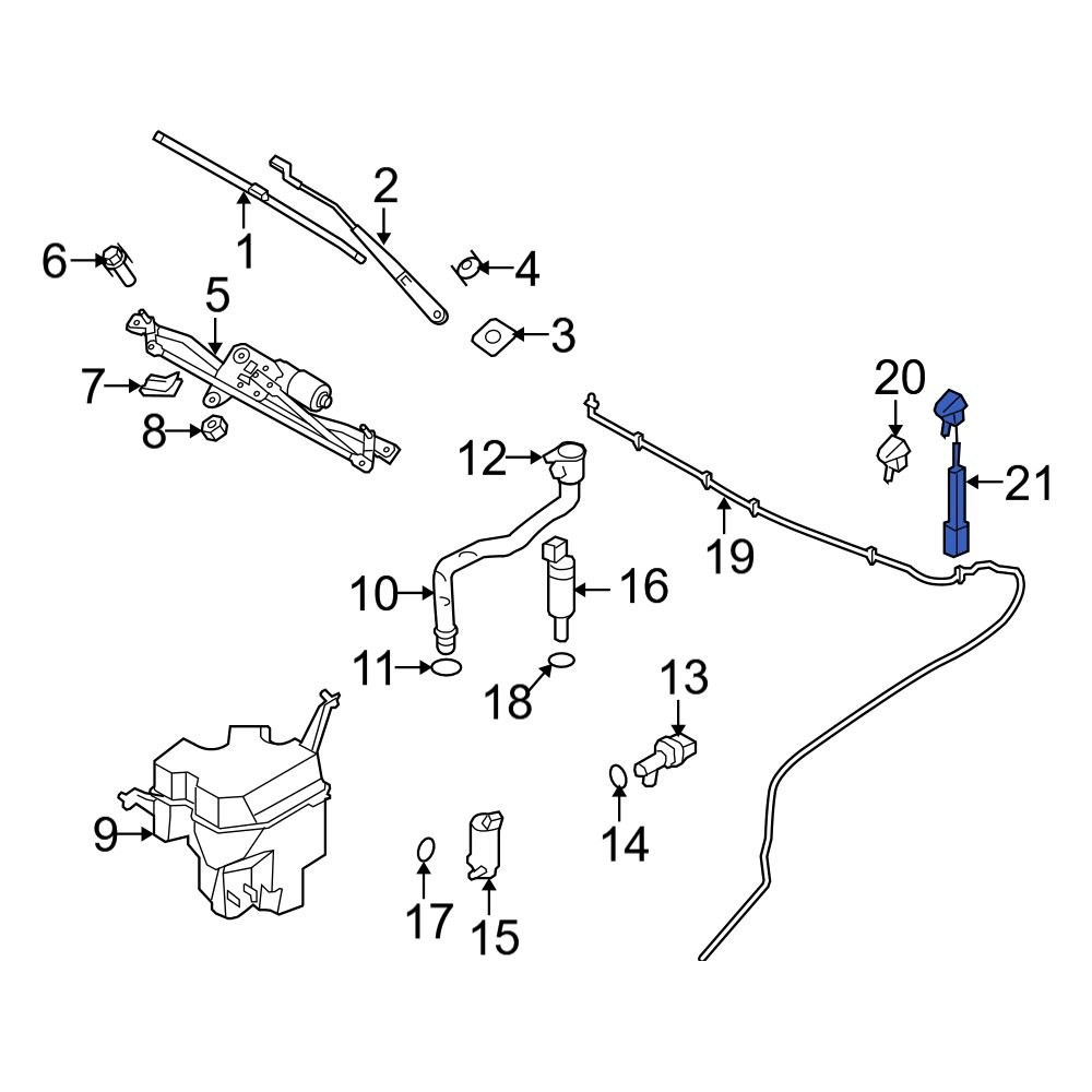 Volvo OE 31301827 - Front Windshield Washer Nozzle