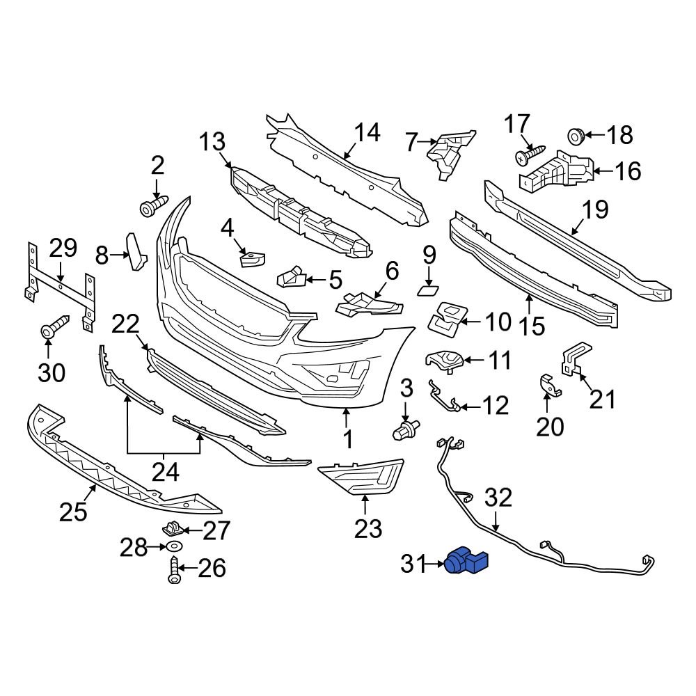 Volvo OE 31445166 - Front Outer Parking Aid Sensor