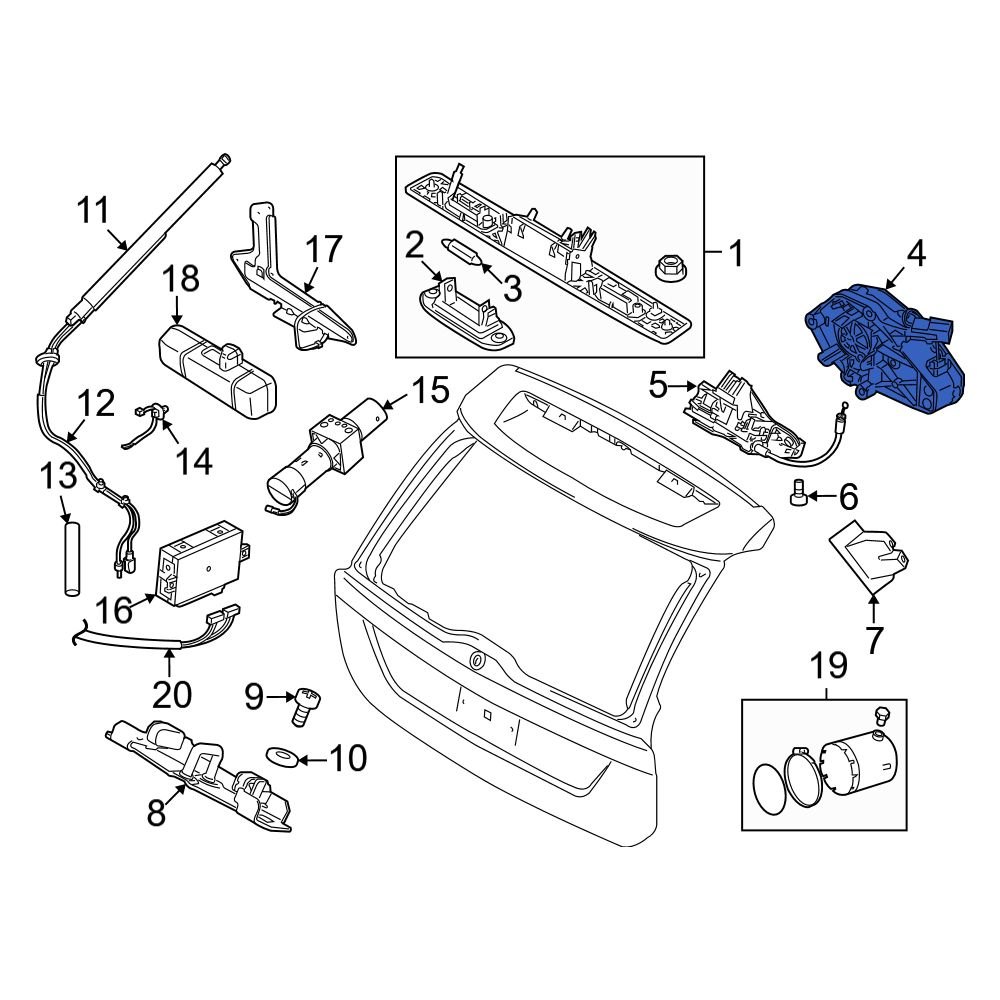Volvo OE 31479627 - Left Tailgate Lift Motor