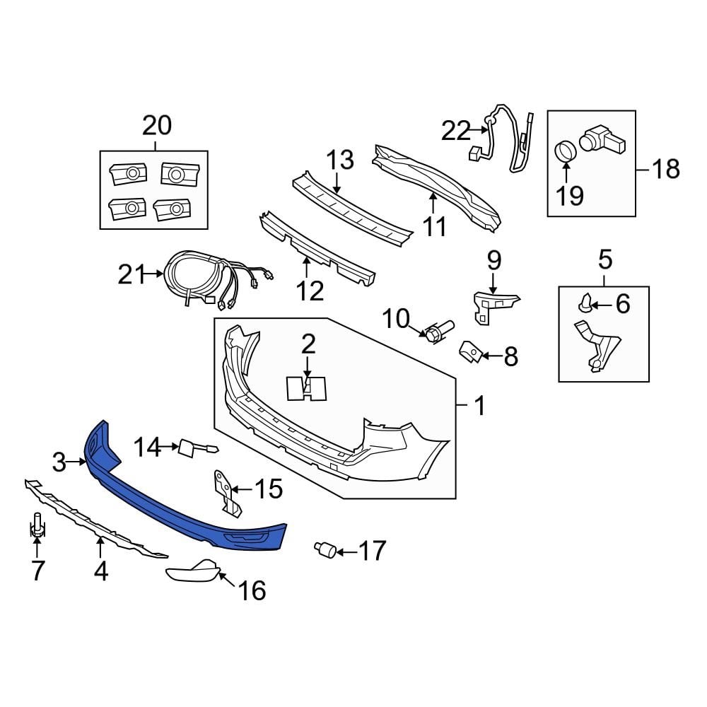 Volvo OE 31294291 - Rear Lower Spoiler