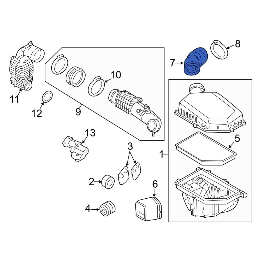 Volvo OE 31319688 - Engine Air Intake Hose