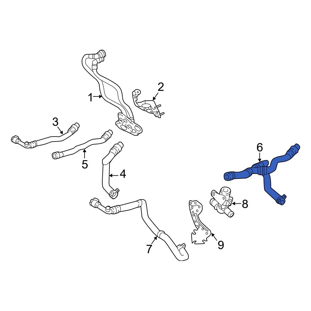 Volvo OE 31465025 - HVAC Heater Hose