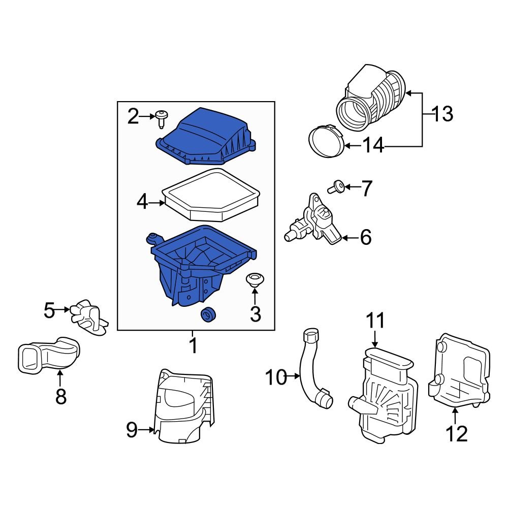 Volvo OE 32283671 - Air Filter and Housing Assembly