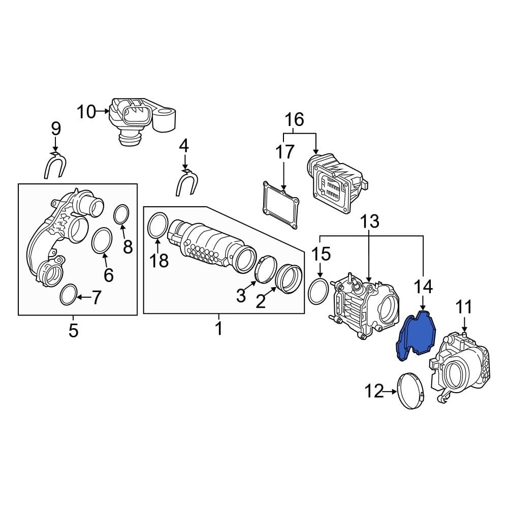 Volvo OE 32222166 - Engine Air Intake Hose Gasket
