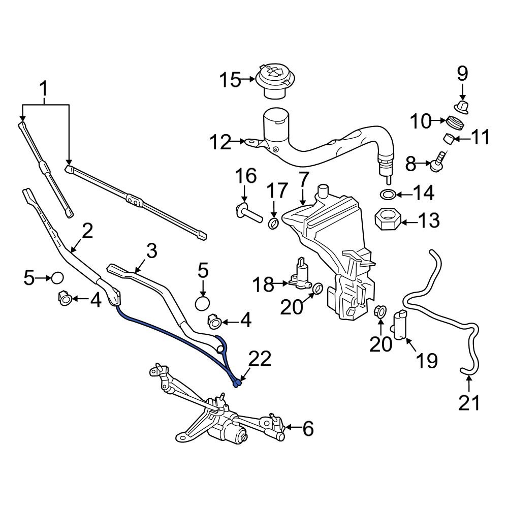Volvo OE 30622606 - Rear Liftgate Washer Hose