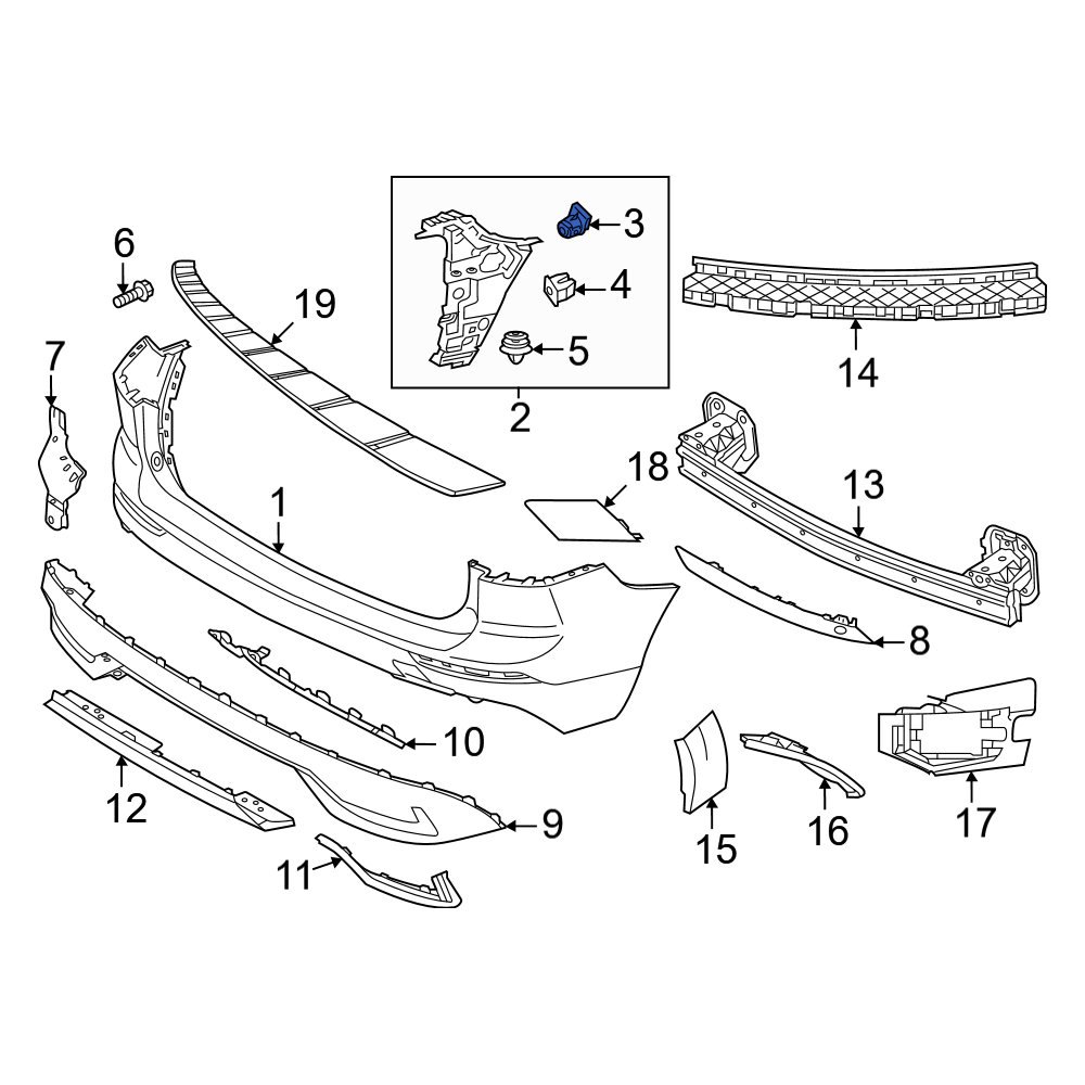 Volvo OE 30640541 - Spoiler Nut
