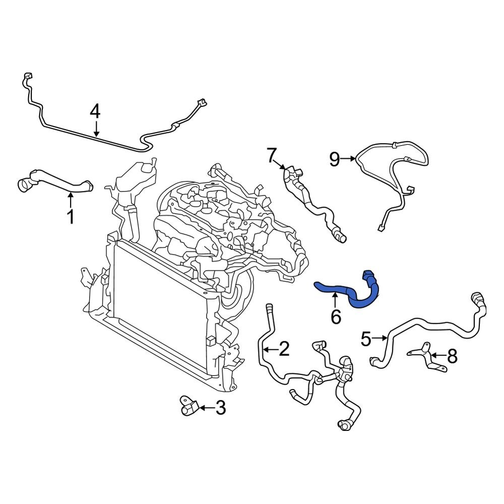 Volvo OE 8641078 - HVAC Heater Hose