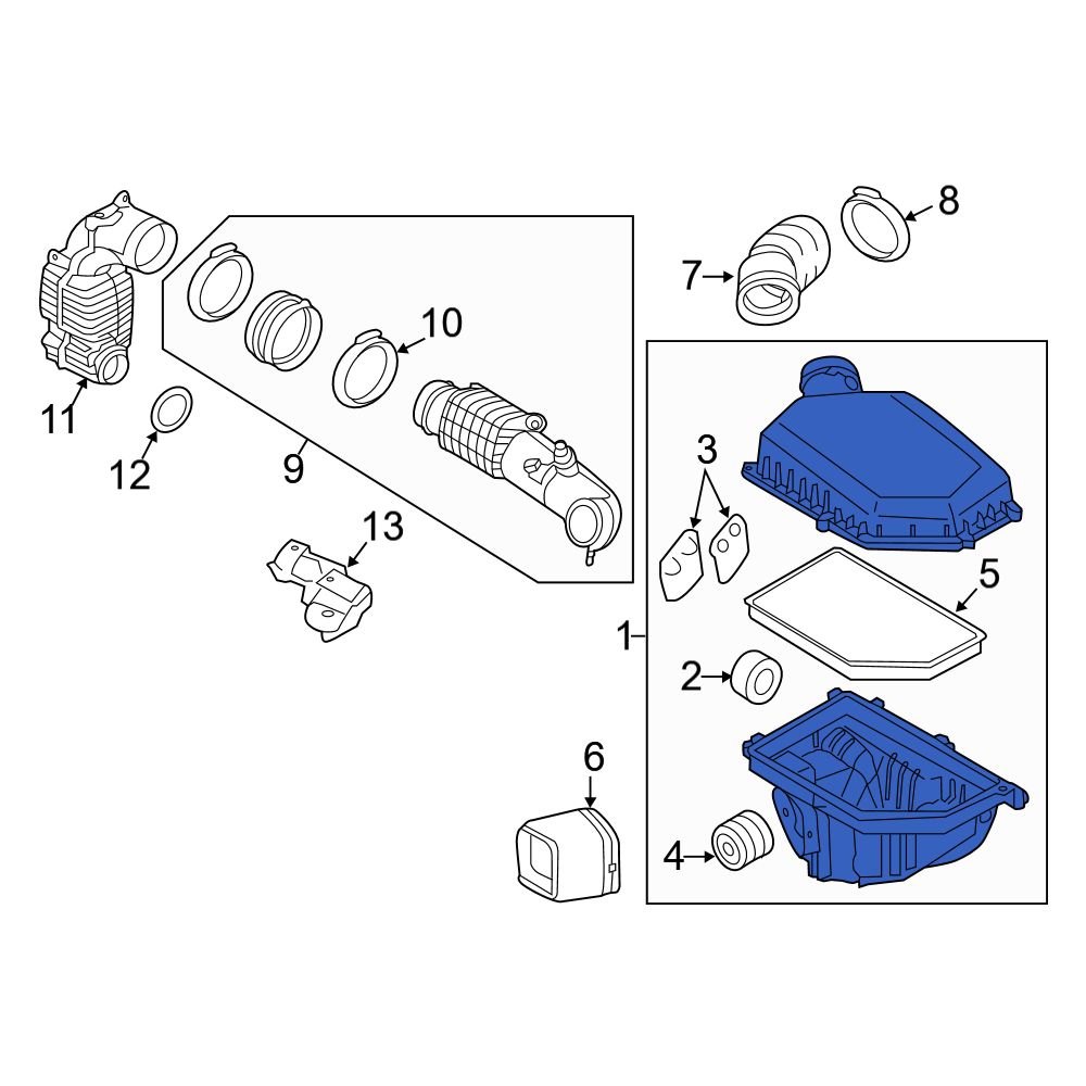 Volvo OE 31319684 - Air Filter and Housing Assembly