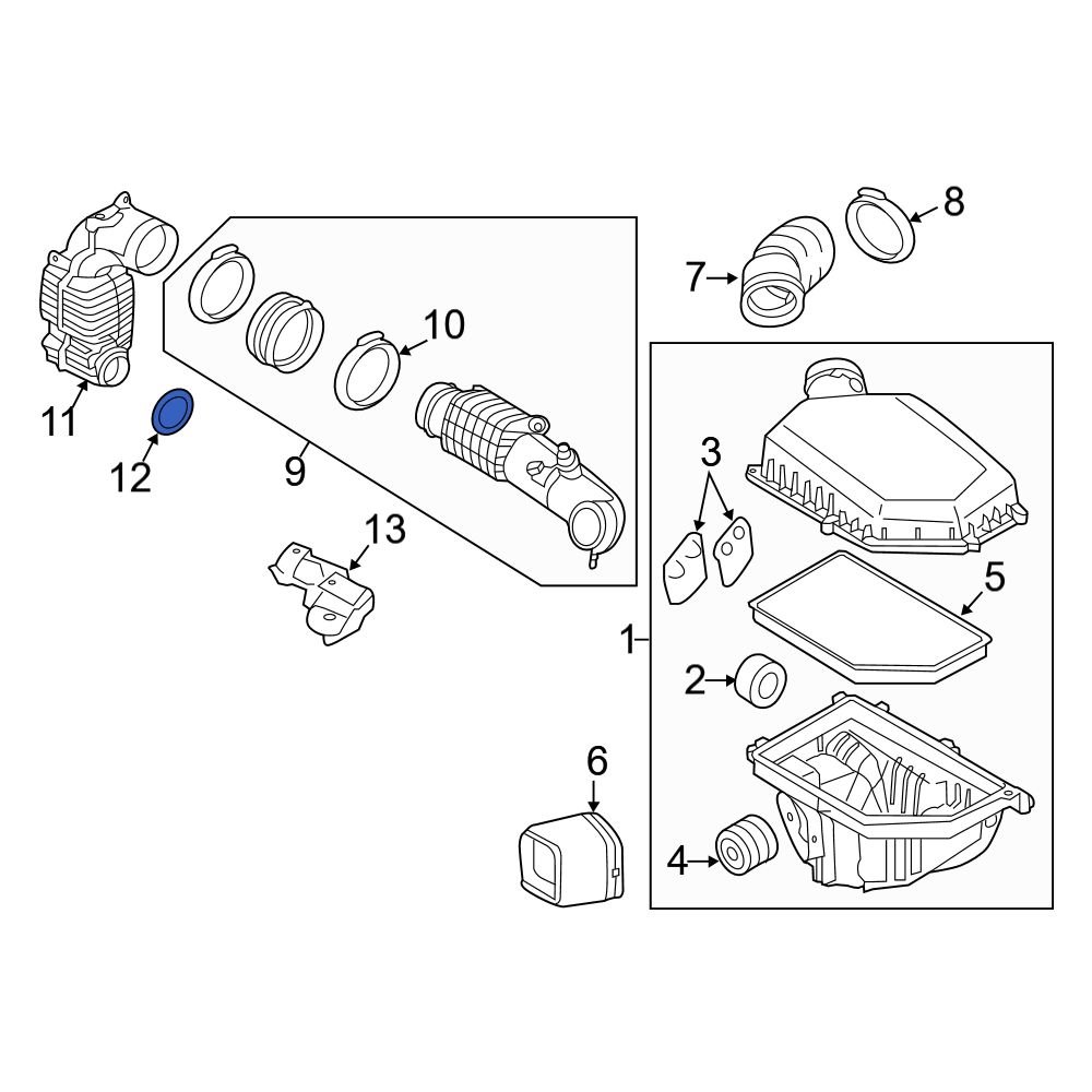 Volvo OE 30640923 - Engine Air Intake Resonator O-Ring