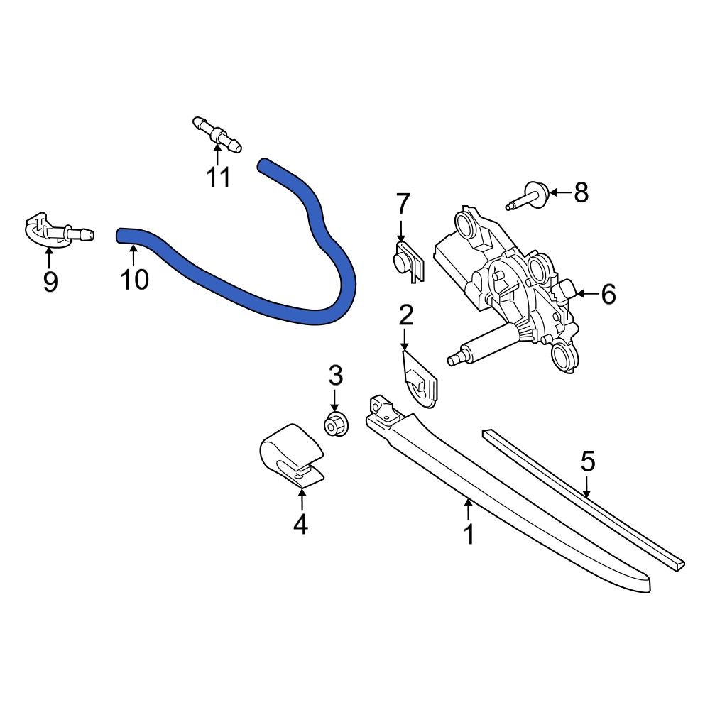 Volvo OE 30622606 - Rear Liftgate Washer Hose