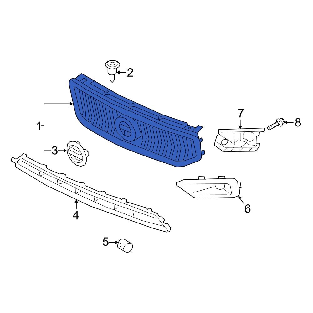 Volvo OE 32368133 - Front Upper Grille