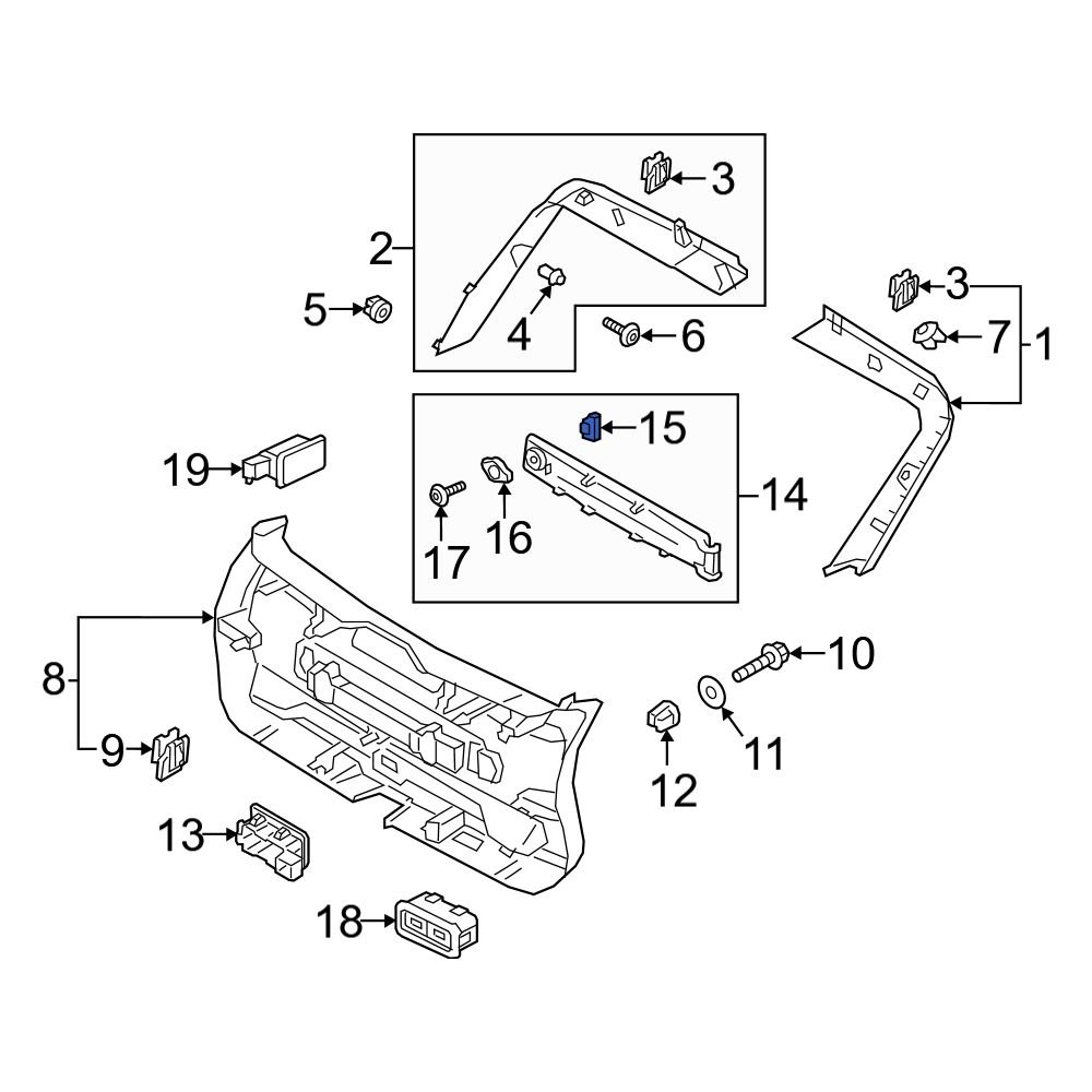 Volvo OE 39832264 - Rear Liftgate Latch Handle