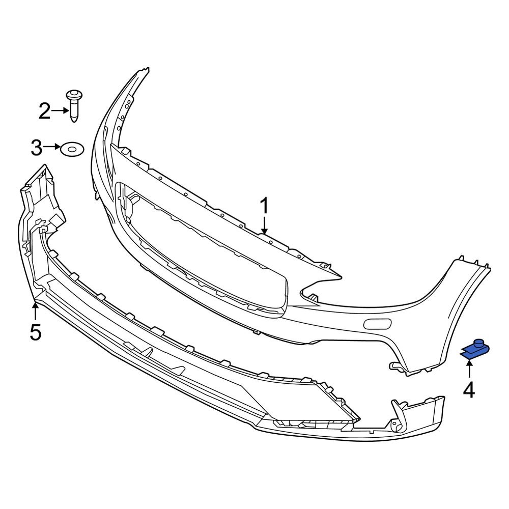 Volvo OE 30640541 - Spoiler Nut