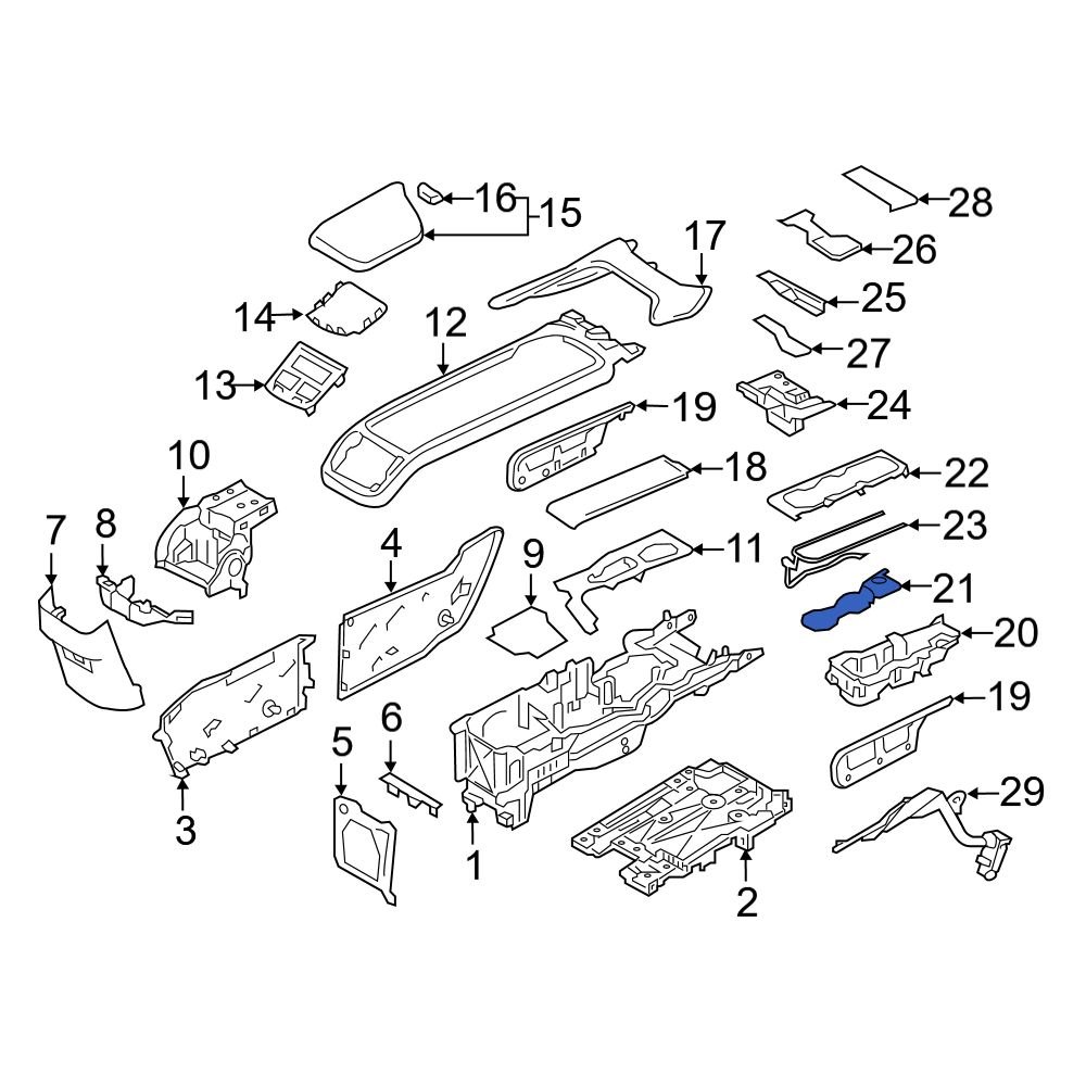 Volvo OE 31389090 - Console Mat