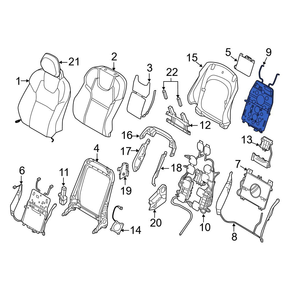 Volvo OE 31498948 - Front Seat Back Reinforcement Plate