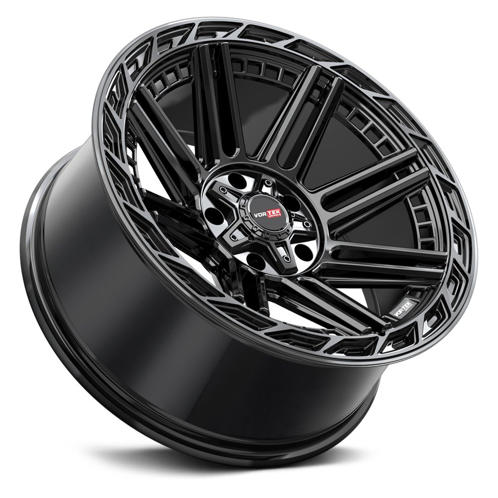 VORTEK® VRP-501 TURBO Wheels - Gloss Black Face with Diamond Cut Ring and Dark Tint Rims