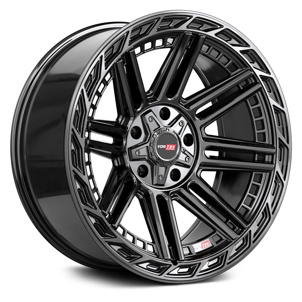 VORTEK® VRP-501 TURBO Wheels - Gloss Black Face with Diamond Cut Ring ...