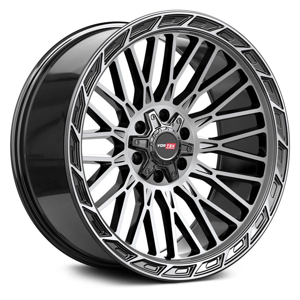 VORTEK® VRP-502 FORZA Wheels - Black Diamond Cut with Dark Tint Rims
