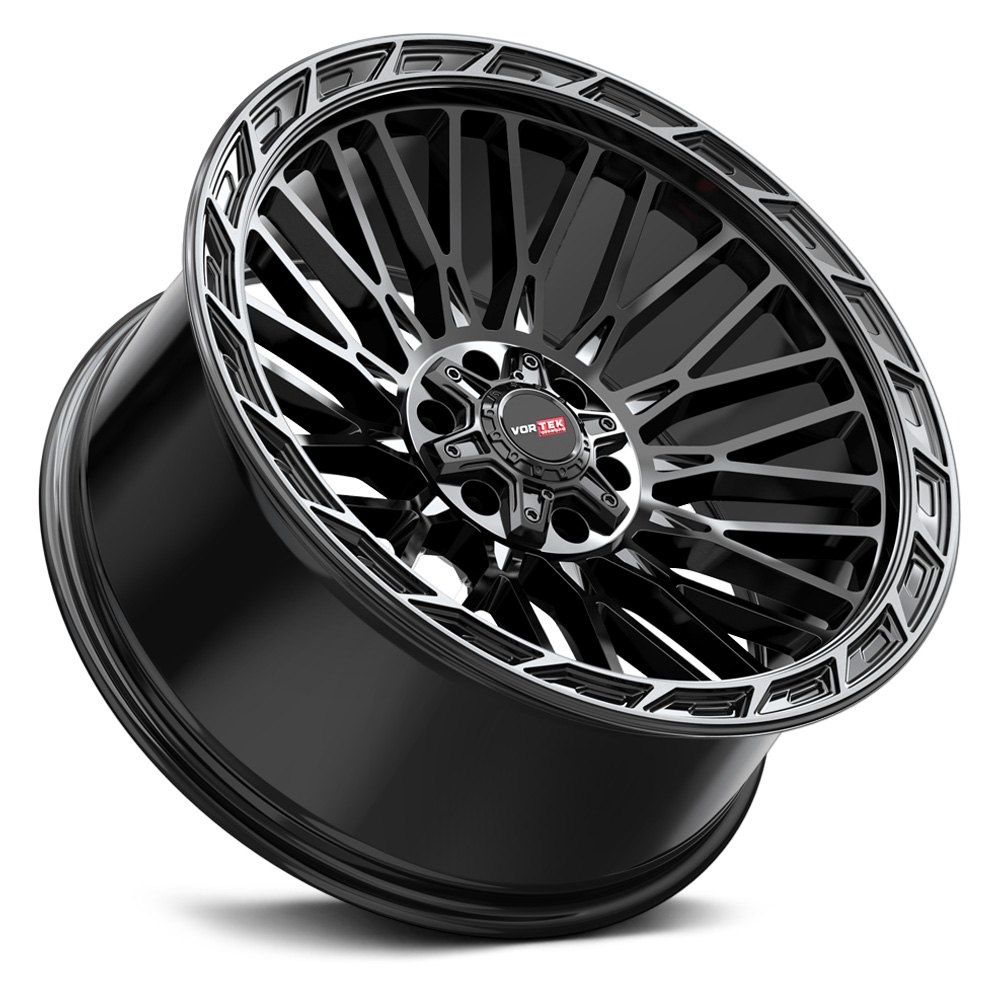 VORTEK® VRP-502 FORZA Wheels - Gloss Black Face with Diamond Cut Ring ...