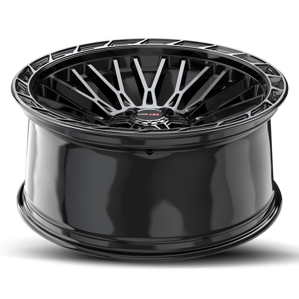VORTEK® VRP-502 FORZA Wheels - Gloss Black Face with Diamond Cut Ring ...