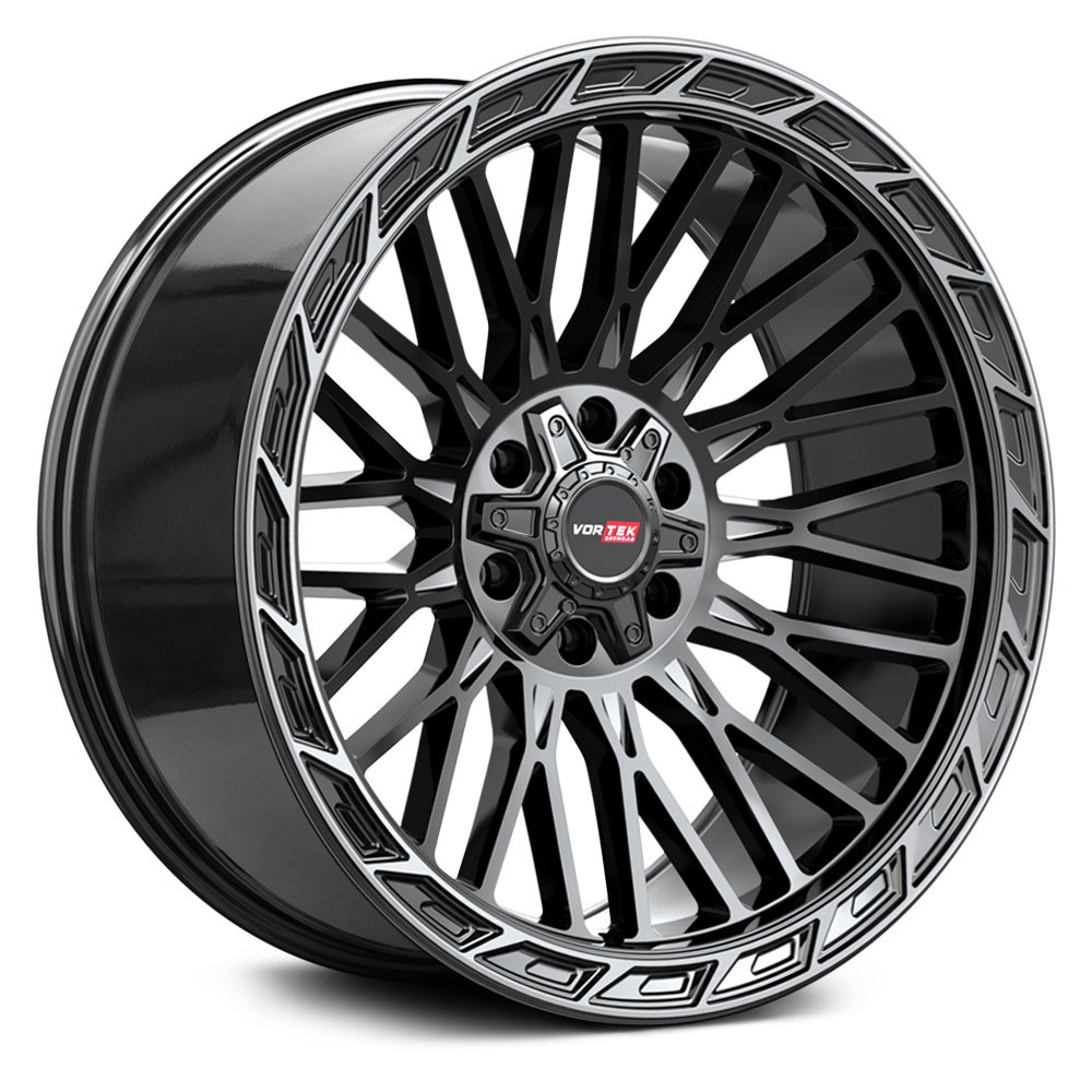 VORTEK® VRP-502 FORZA Wheels - Gloss Black Face with Diamond Cut Ring ...