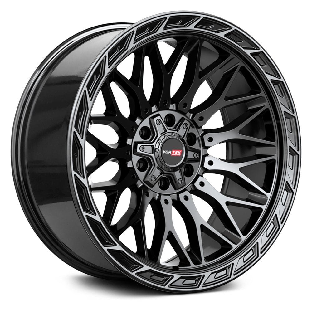 VORTEK® VRP-503 INFERNO Wheels - Gloss Black Face with Diamond Cut Ring and Dark Tint Rims