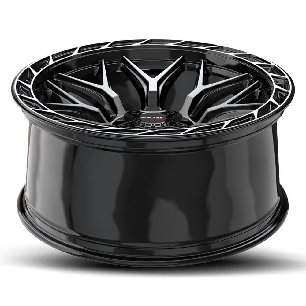 VORTEK® VRP-504 ENZO Wheels - Black Diamond Cut with Dark Tint Rims