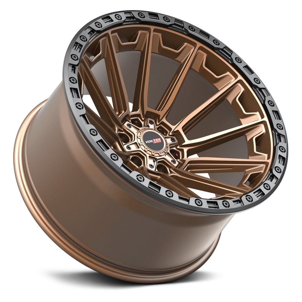 VORTEK® VRT-601 SPARTAN Wheels - Matte Bronze with Black Bead Ring Rims