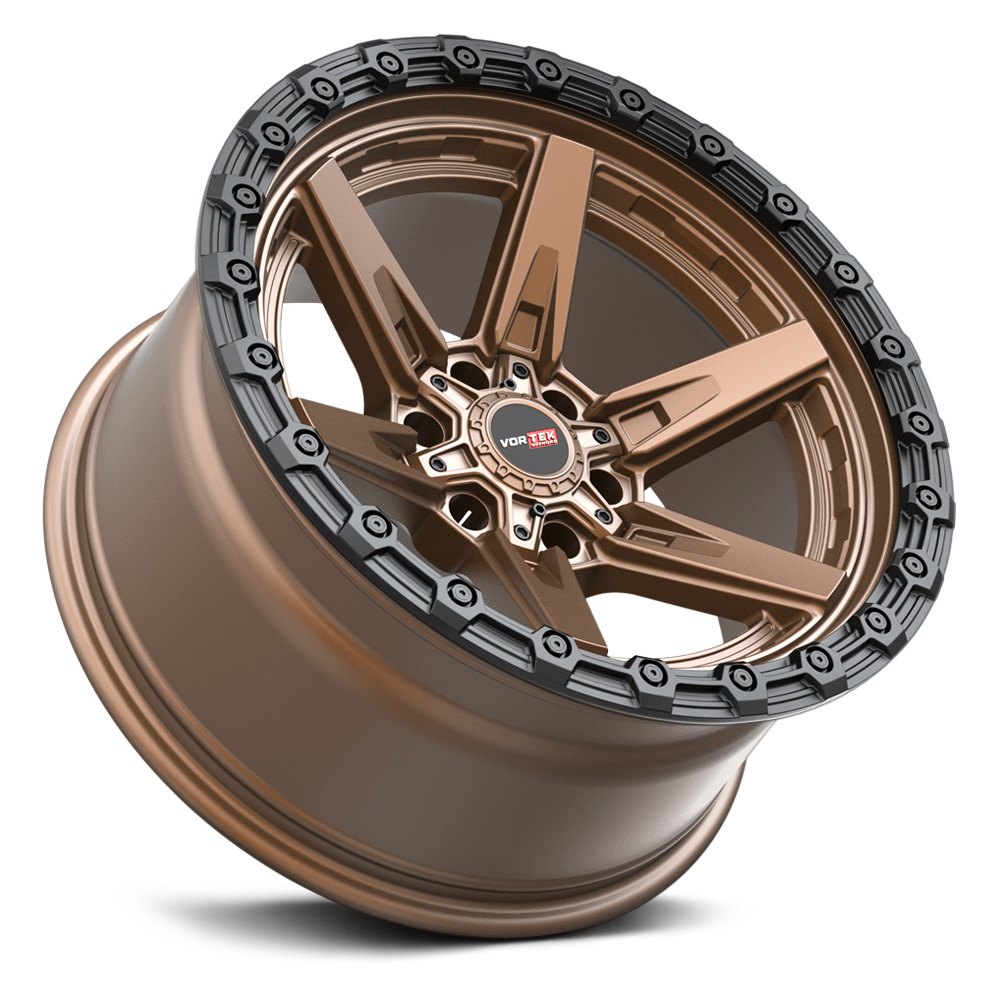 VORTEK® VRT-602 ARGON Wheels - Matte Bronze with Black Bead Ring Rims
