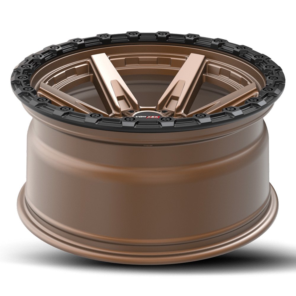 VORTEK® VRT-602 ARGON Wheels - Matte Bronze with Black Bead Ring Rims