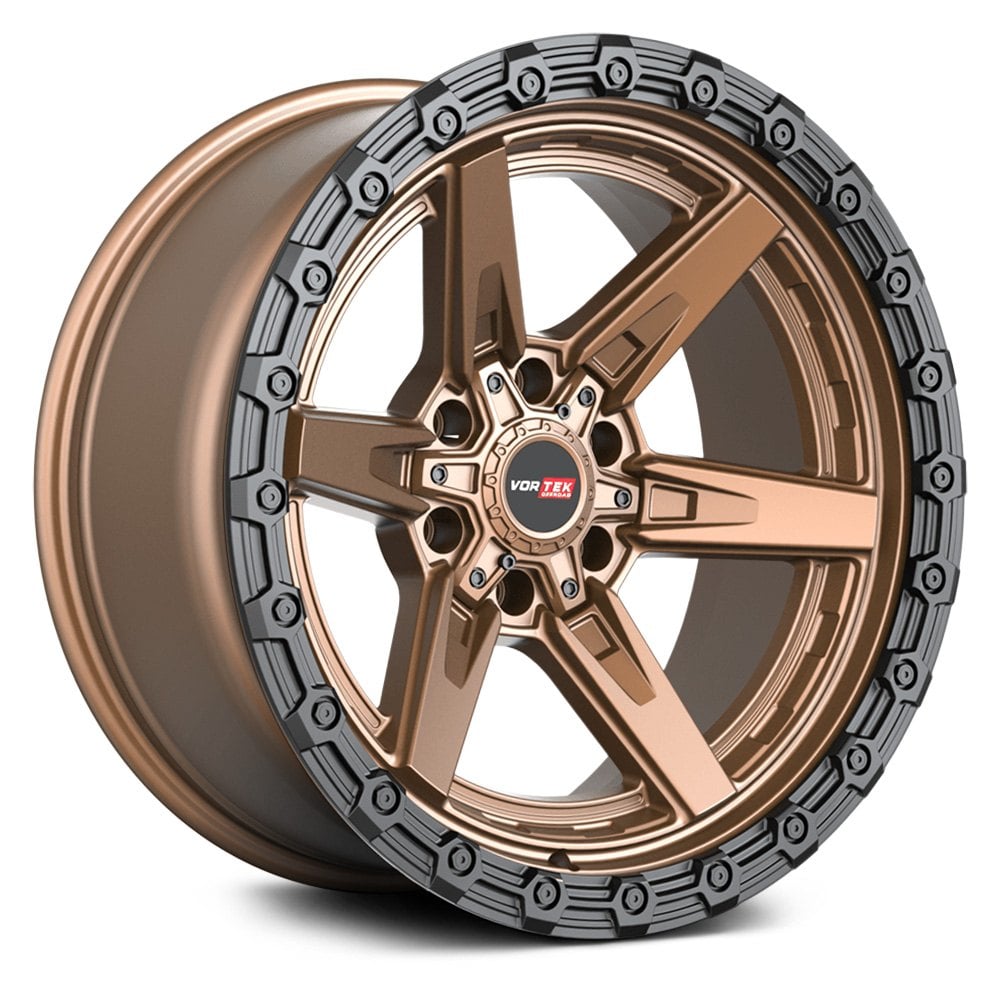 VORTEK® VRT-602 ARGON Wheels - Matte Bronze with Black Bead Ring Rims