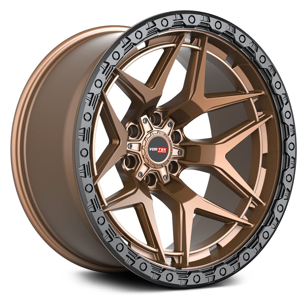 VORTEK® VRT-603 ATHENO Wheels - Matte Bronze with Black Bead Ring Rims