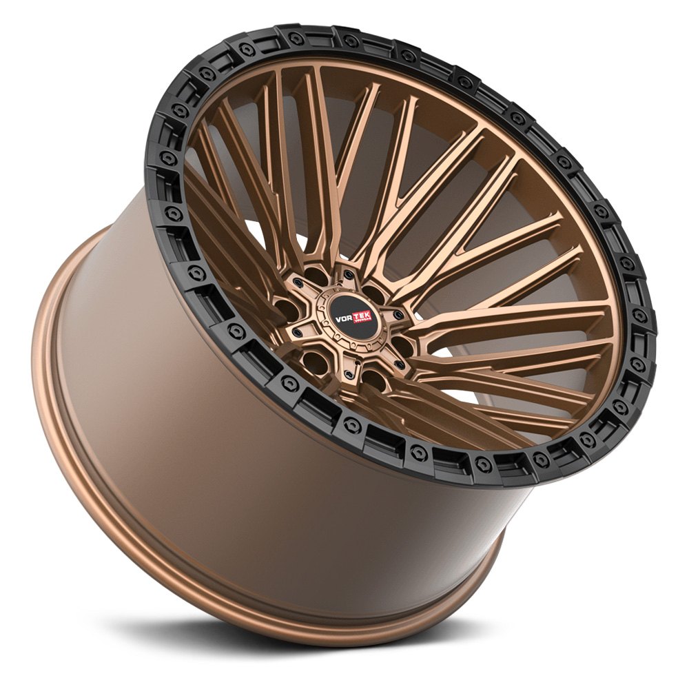 VORTEK® VRT-608 APOLLO Wheels - Matte Bronze with Black Bead Ring Rims