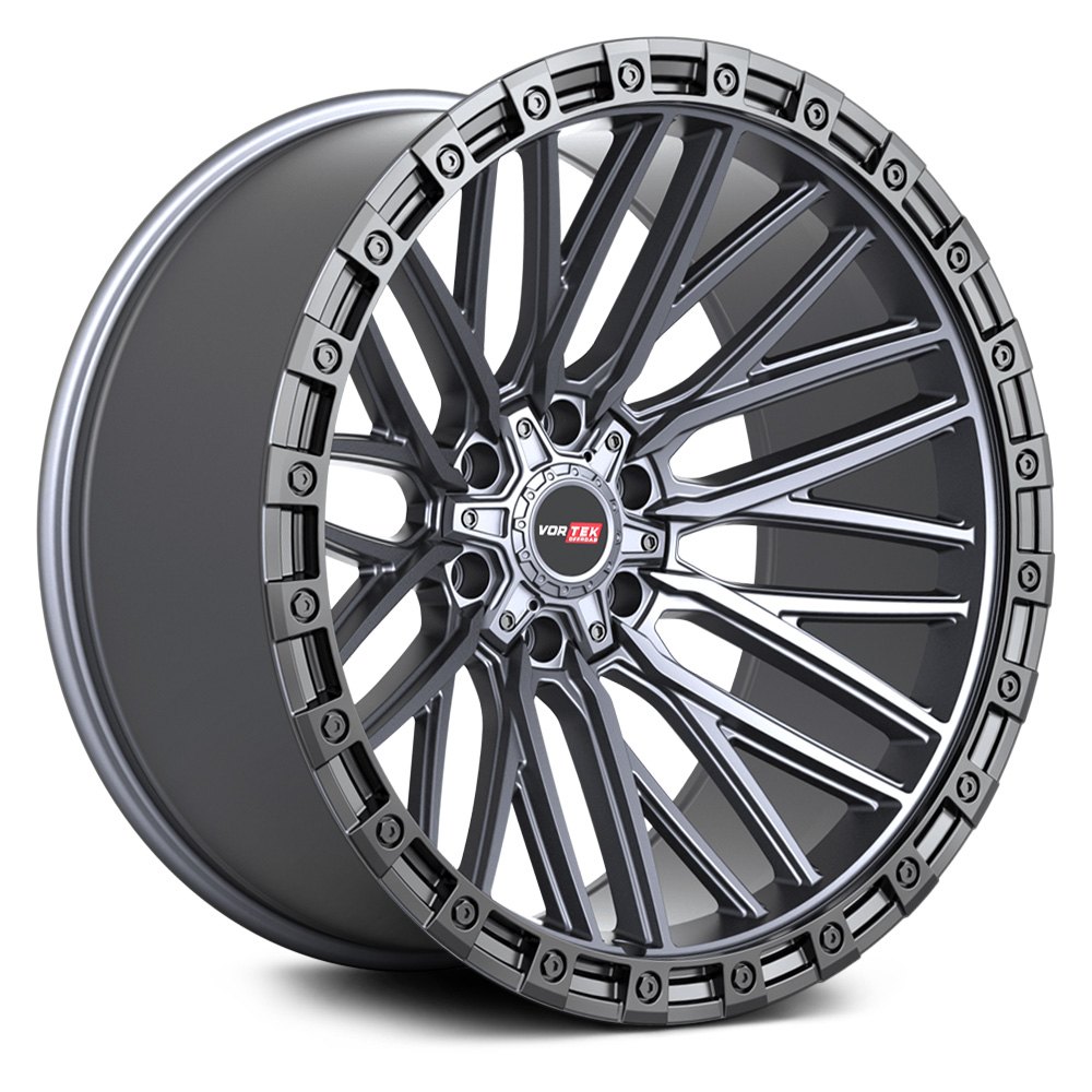 VORTEK® VRT-608 APOLLO Wheels - Matte Titanium with Black Bead Ring ...