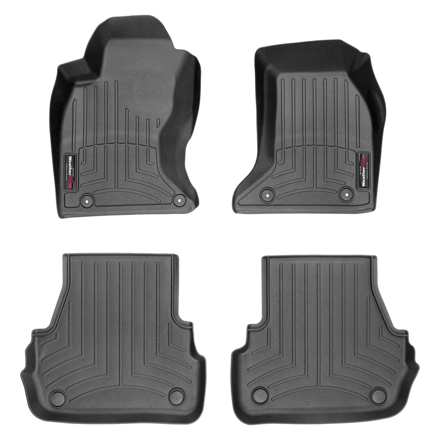 Weathertech® 441182-1-2 - DigitalFit™ 1st & 2nd Row Black Molded Floor ...