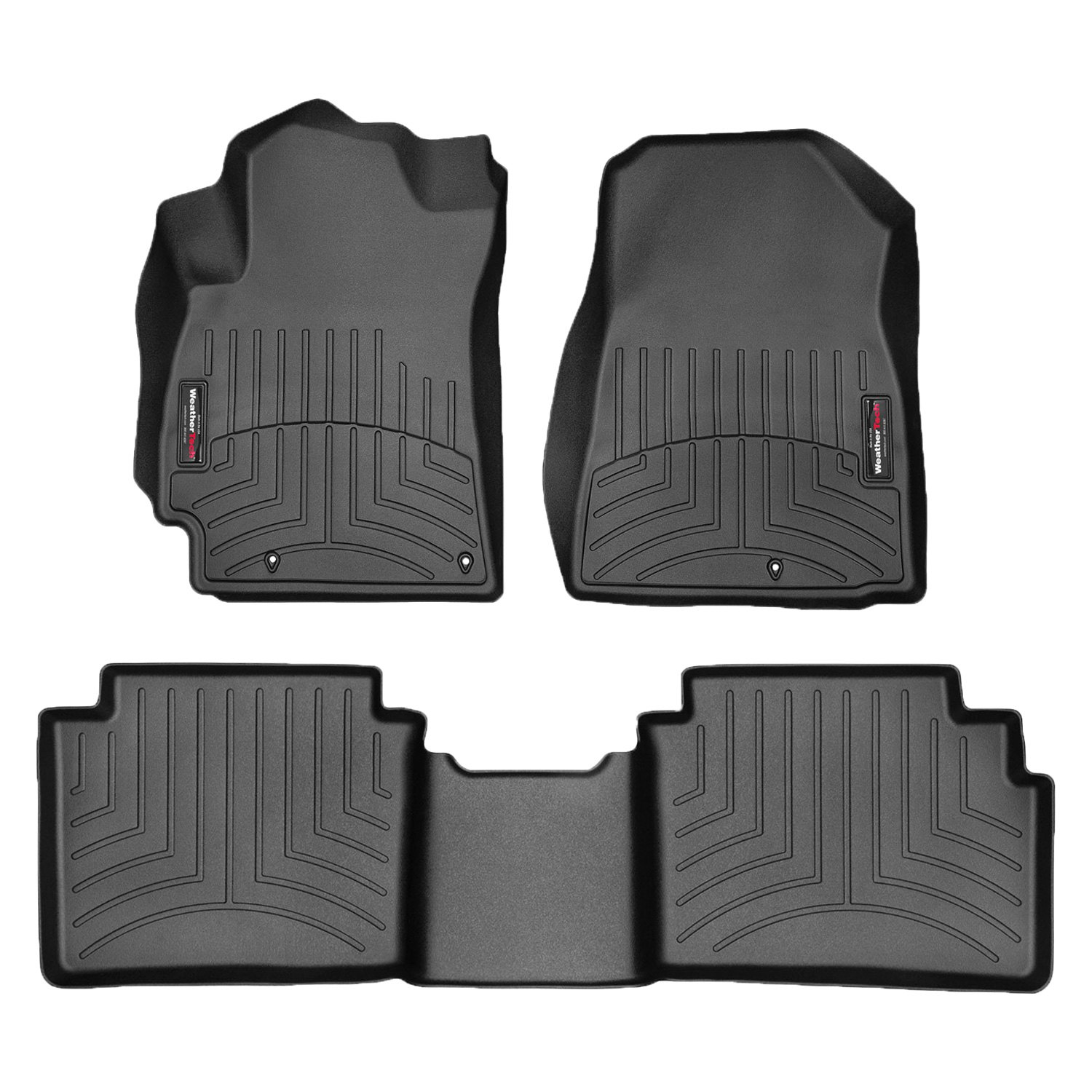 Weathertech® 441486-1-2 - DigitalFit™ 1st & 2nd Row Black Molded Floor ...