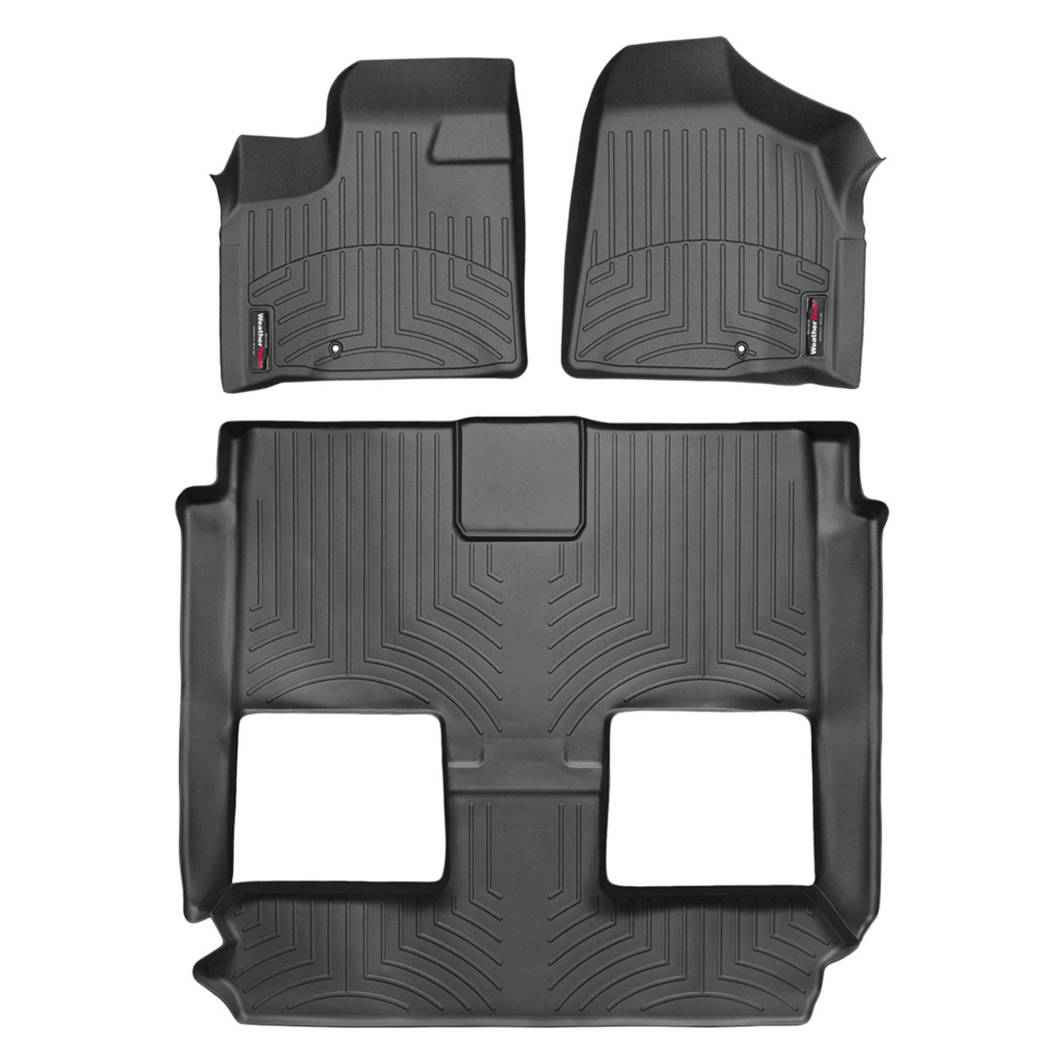 Weathertech® 444211-441414 - DigitalFit™ 1st, 2nd & 3rd Row Black ...