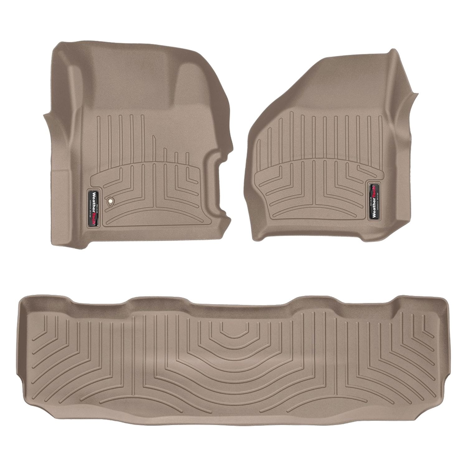 Weathertech® 451251-450022 - DigitalFit™ 1st & 2nd Row Tan Molded Floor ...
