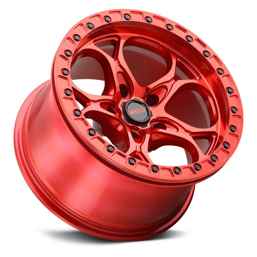 WELD OFF-ROAD® LEDGE BEADLOCK W906 Wheels - Candy Red with Red Ring Rims