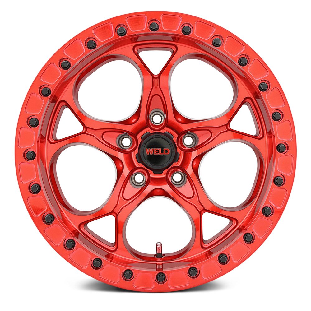 WELD OFF-ROAD® LEDGE BEADLOCK W906 Wheels - Candy Red with Red Ring ...