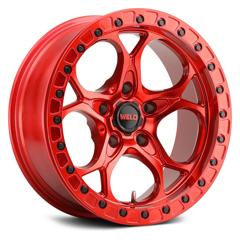 WELD OFF-ROAD® LEDGE BEADLOCK W906 Wheels - Candy Red with Red Ring Rims