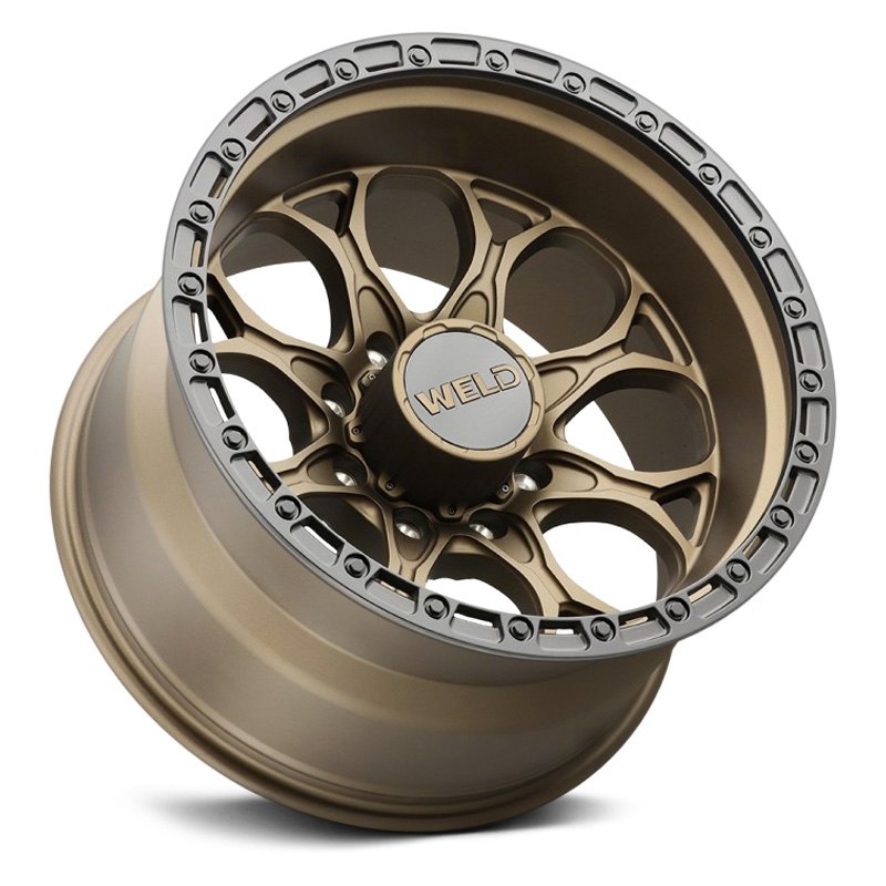 WELD OFF-ROAD® LEDGE EIGHT W106 Wheels - Satin Bronze with Black Ring Rims