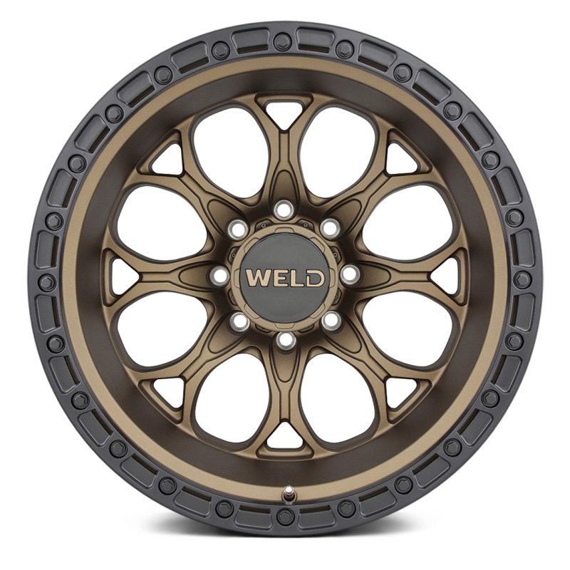 WELD OFF-ROAD® LEDGE EIGHT W106 Wheels - Satin Bronze with Black Ring Rims