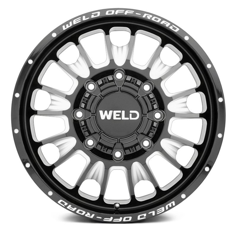 WELD OFF-ROAD® SCORCH DUALLY W121 Wheels - Gloss Black with Milled ...