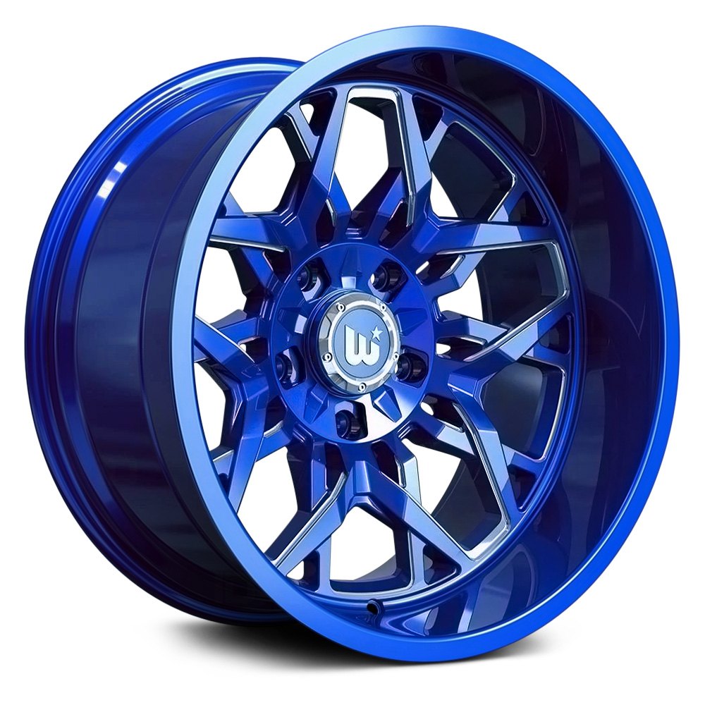 WESROCK® EDGE Wheels - Pearl Blue with Milled Accents Rims