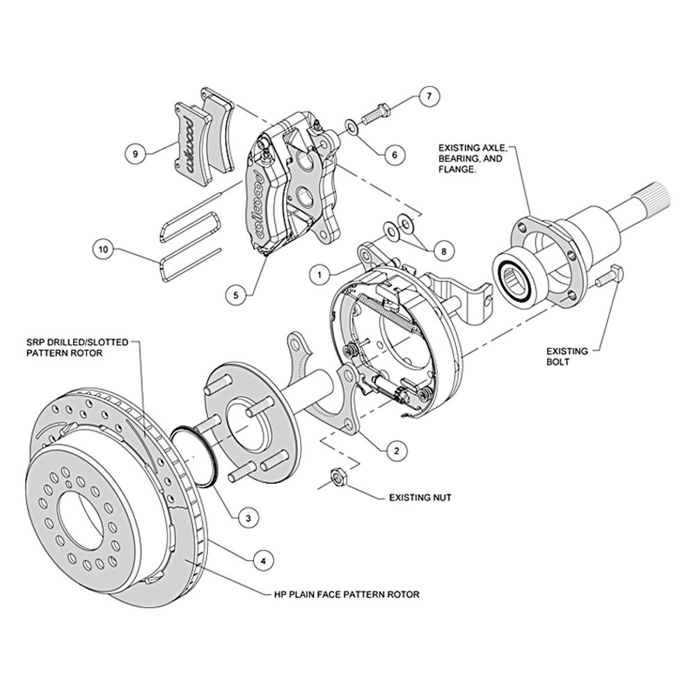 Wilwood® 140-11389 - Street Performance Plain Rotor Forged DynaPro Low ...