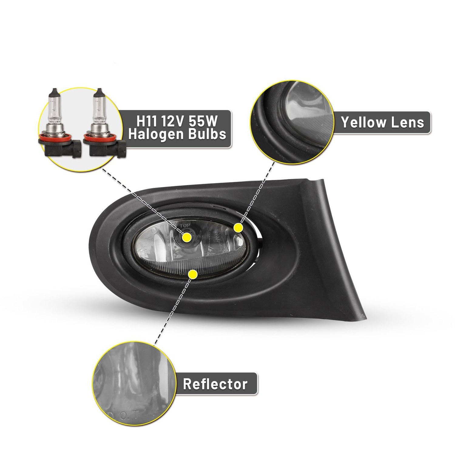 Winjet® CFWJ-0099-C - Factory Style Fog Lights