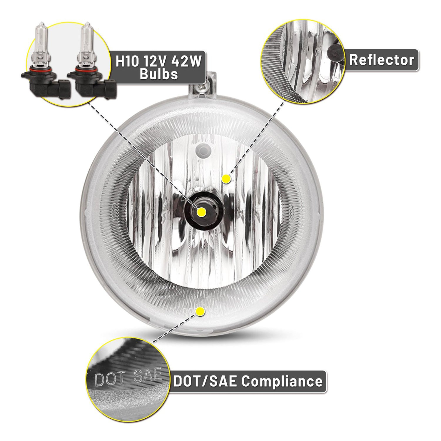 Winjet® CFWJ-0199-C - Factory Style Fog Lights